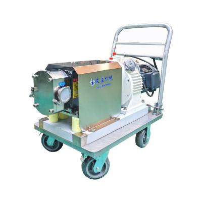 China Rotor Transfer Pump with Trolley & Manual Speed Regulation for Tomato Sauce & Vegetable Oil - 12 Month Warranty for sale