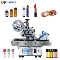 China Desktop Horizontal Round Bottle Labeling Machine 100-300pcs/min 220V for Cylindrical Objects for sale
