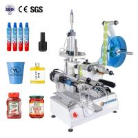China Semi-Automatic Square Bottle Labeling Machine 15-30 pcs/min 220V for Flexible Labeling for sale