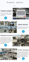 China FK816 Automatic Double Corner Labeling Machine 1100mm 220V 1030W for Carton Sealing for sale