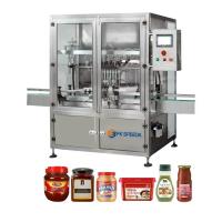 China Piston Filling Machine 100-2000ml for Tomato Sauce Honey Peanut Butter Semi-Liquid Paste 30-50 BPM for sale