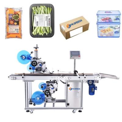 China FK814 Automatic Top Bottom Labeling Machine 220V 1030W Flat Bottle Labeler for sale