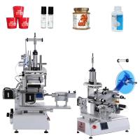 China Semi-Automatic 360° Rolling Labeling Machine 0.2mm Square Bottle 220V for Case Packaging for sale
