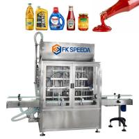 China FKF-H Six-Head Automatic Piston Liquid Filling Machine 100-1000ml 220V for Viscous Liquids for sale