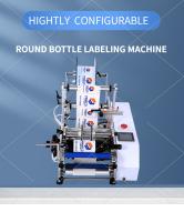 China Electric Driven FK603 Semi Automatic Round Bottle Labeling Machine for Small Bottles for sale