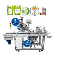 China Flat Surface Adhesive Sticker Labeling Machine for Pouch Bag Sachet Box Case Jar for sale