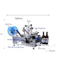 China Semi-Automatic Round Bottle Labeling Machine FK-603 15-30pcs/min 120W Cylindrical Labeler for sale