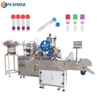 China Automatic Test Tube Filling Capping Labeling Machine 2500-3000 BPH 220V for 3-10ml PP Nucleic Acid Extraction Reagents for sale