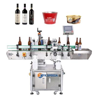 China Automatic Round Bottle Labeling Machine 220V 865W with Date Code Printer FK805 for sale
