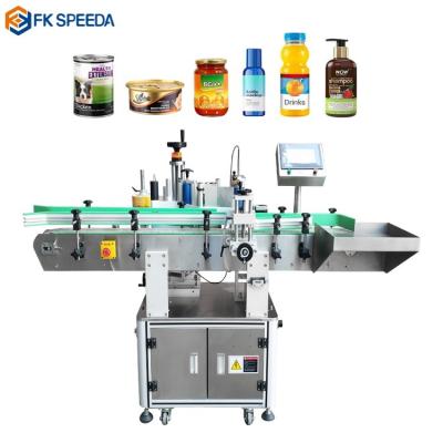 China Wood Packaging Material Compatible with Various Round Bottle Products Labeling Machine for sale