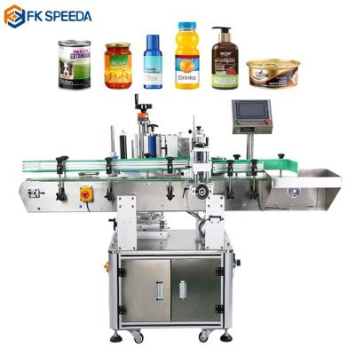 China Automatic 1 mm Labeling Accuracy Round Bottle Labeling Machine for Plastic Sticker for sale