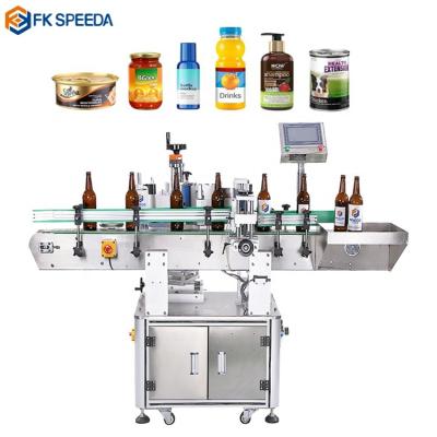 China Wood Packaging Material Automatic Labeling Machine for Plastic Glass Wine Bottles FK805 for sale