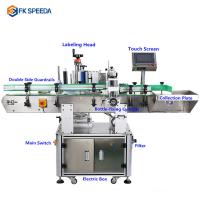China Wood Packaging Material Automatic Labeling Machine for Plastic Glass Wine Bottles FK805 for sale