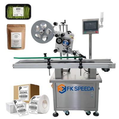 China 220V Fully Automatic Flat Top and Bottom Surface Labeling Machine for Bags Cards Lids for sale
