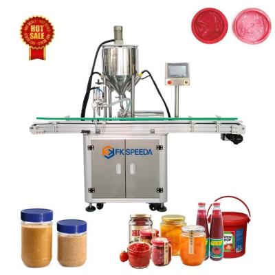 China Automatic Rotor Pump Liquid Filling Machine 10-2000ml 304 Stainless Steel for Honey Sauce Oil for sale