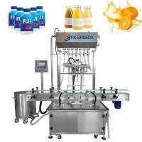 China 6 Head Gravity Filling Machine for Plastic Glass Bottles 1200-1800 BPH 220V for sale