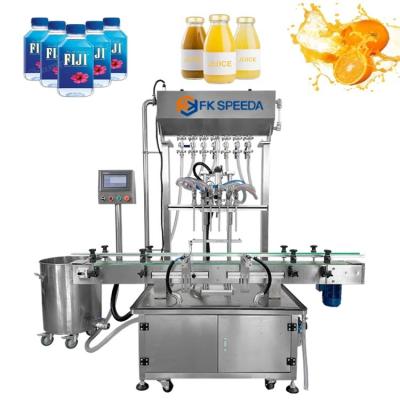 China 6 Head Gravity Filling Machine for Plastic Glass Bottles 1200-1800 BPH 220V for sale