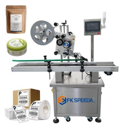 China FK711 Automatic High Speed Top Labeling Machine 1930mm 220V for Flat Products for sale