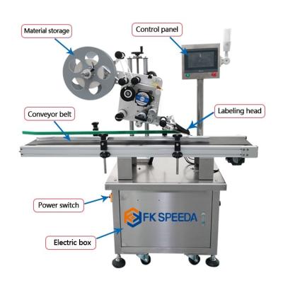 China FK711 Automatic Flat Labeling Machine 40-120pcs/min for Plastic Bag Envelope Top Surface for sale