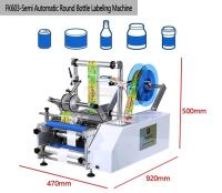 China Semi Automatic Small Round Bottle Labeling Machine FK603 with Semi-automatic Grade for sale