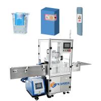 China Automatic PVC Tax Stamp Labeling Machine 50-60pcs/min 220V for Flat Bottles Cosmetics Pharma for sale