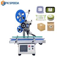 China FK611 Desktop Automatic Plane Labeling Machine 220V 50HZ for Flat Carton Box Bottle Top Surface Labeling for sale