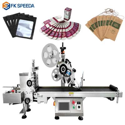 China 220 V Desktop Pouch Card Flat Top Labeling Machine for Sticker Applicator Auto Mylar for sale