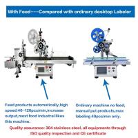 China FK-611 Desktop Flat Top Bottom Labeling Machine 220V 50HZ ±1mm Precision for Small Business for sale