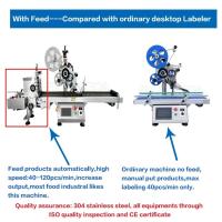China User-Friendly 40mm Flat Top Surface Labeling Machine for Bag Card and Lid Labeling for sale