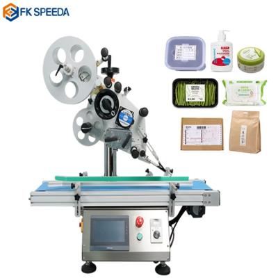 China FK 611 Tabletop Automatic Flat Surface Pouch Label Applicator for 1 mm Mylar Bag Labeling for sale