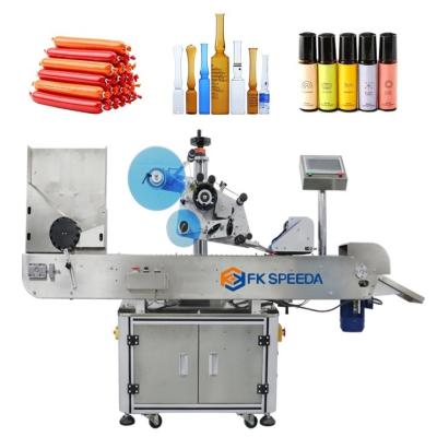 China FK807 Automatic Horizontal Round Bottle Labeling Machine 100-300pcs/min 220V for Cylindrical Vials for sale