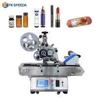 China Desktop Horizontal Round Bottle Labeling Machine 100-300pcs/min 220V for Cylinder Tubes for sale