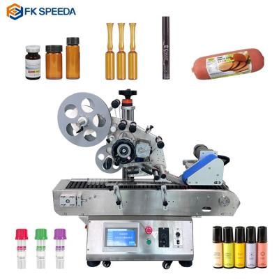 China Design Desktop Automatic Horizontal Perfume Bottle Labeling Machine for 1mm Bottles for sale