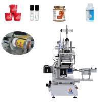 China Wood Packaging Material FK616 Jar Label Applicator for Plastic Glass Round Flat Bottle 15-30pcs/min for sale