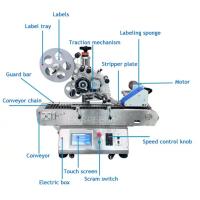 China Desktop Automatic Round Bottle Labeling Machine 220V 820W for Cylindrical Objects for sale