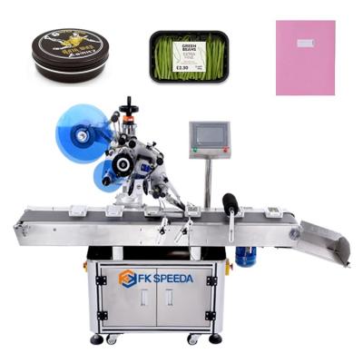 China FK811 Automatic Flat Labeling Machine 400mm Top Labeler for Cosmetic Skincare 220V 40-120pcs/min for sale