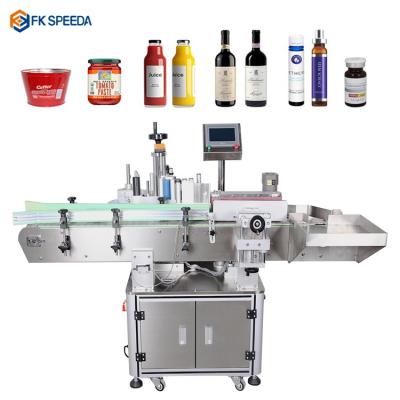 China Electric Driven FK-803 Vertical Round Bottle Adhesive Labeling Machine for Square Bottle for sale