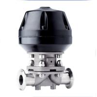 China Industrial Manual Hygienic Diaphragm Valve , Double Union Actuator Diaphragm Valve for sale