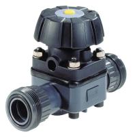 China Thermoplastic PPH Diaphragm Control Valve Manual Actuated True Union for sale