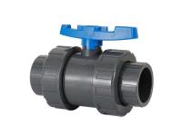 China Stable Antiwear True Union Ball Valve PVC Practical Abrasion Resistant for sale