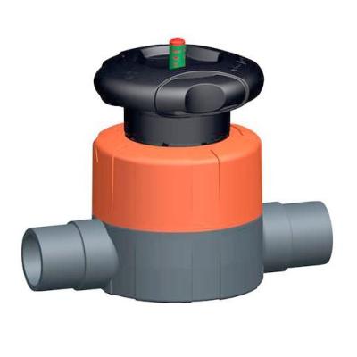 China Stable Anticorrosive Diaphragm Valve PVC , Double True Union Diaphragm Valve for sale