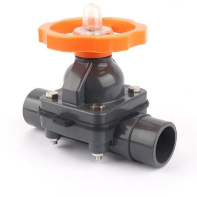 China 50mm Actuated Plastic Diaphragm Valve 12V 24V 220V For Industrial Water Treatment for sale