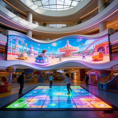 China LED Electronic Display Screen Creative Irregular Full-color Soft Screen Flexible Large Screen Quick Installation and Easy Maintenance for sale