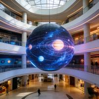 China Flexible Soft Shape Smart Split Screen Spherical LED Display P1.5 178 Degree Viewing Angle for sale