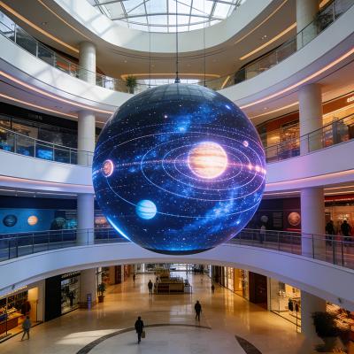 China Flexible Soft Shape Smart Split Screen Spherical LED Display P1.5 178 Degree Viewing Angle for sale