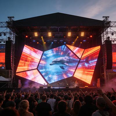 China Customized Flexible Curved LED Display Screen P0.9-P2.5 Outdoor Indoor Concert Stage Rental Panel for sale