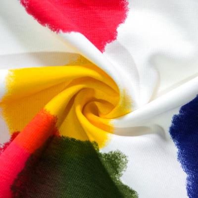 China Knitted Colorful Printed Fabric Medium Weight 100% Polyester Garment Fabrics for sale