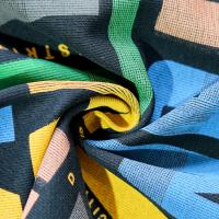 China Breathable Logo Custom Printing Fabric 100% Polyester Tricot Fabric for sale