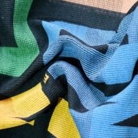 China Breathable Logo Custom Printing Fabric 100% Polyester Tricot Fabric for sale