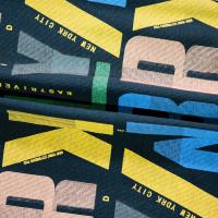 China Breathable Logo Custom Printing Fabric 100% Polyester Tricot Fabric for sale